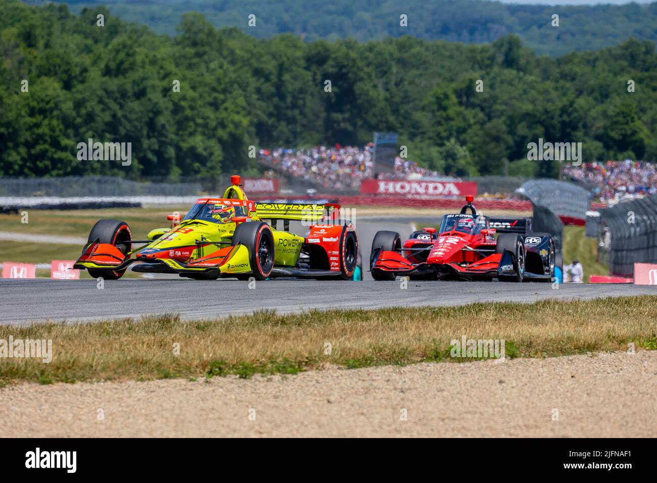 Lexington, OH, USA. 3rd July, 2022. DEVLIN DeFRANCESCO (29) (R) of ...