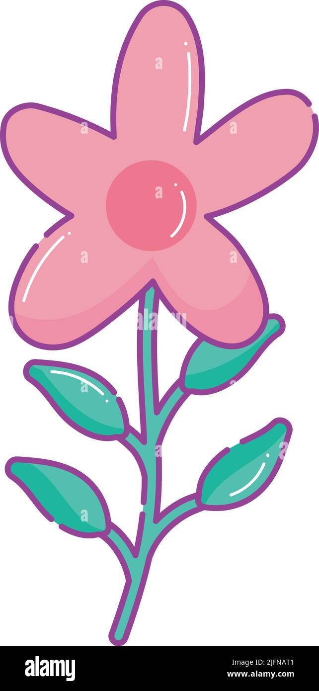 pink flower cartoon Stock Vector Image & Art - Alamy