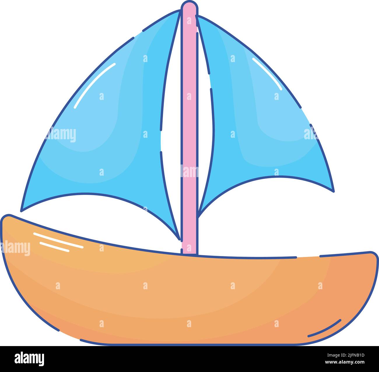sailboat cartoon icon Stock Vector Image & Art - Alamy
