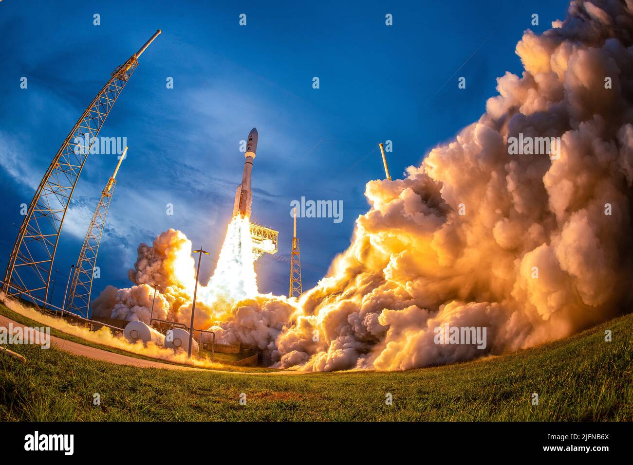 A United Launch Alliance (ULA) Atlas V 541 rocket launches the USSF-12 ...