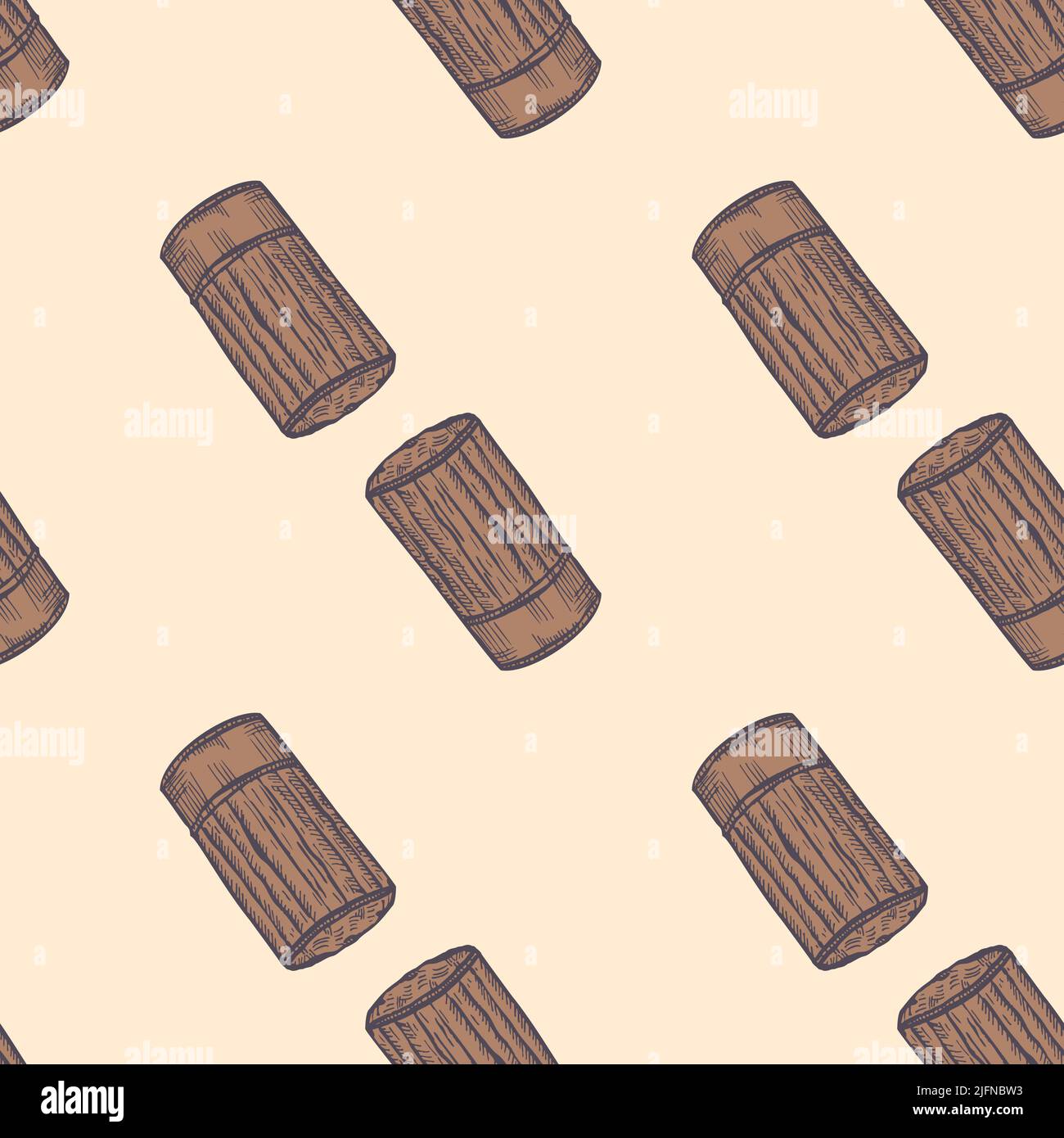 High chef hat sketch seamless pattern. Kitchen traditional element for ...