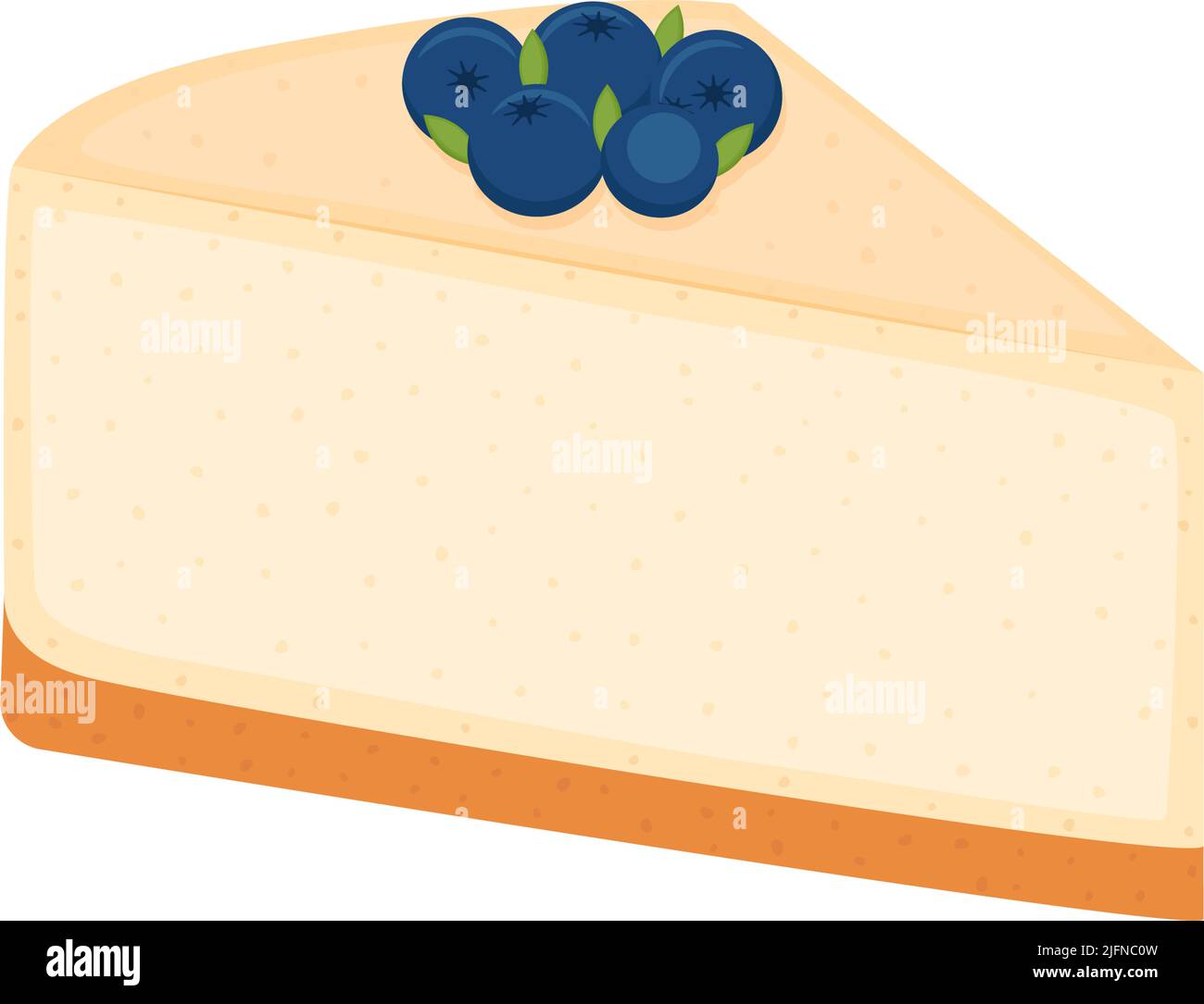 Piece of cheesecake with blueberries isolated on white background ...