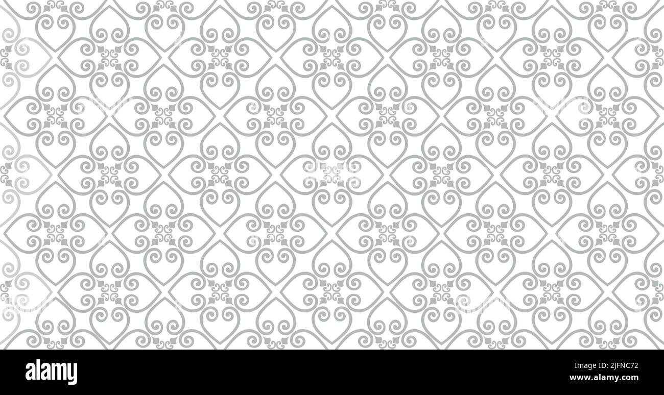 Abstract Seamless Pattern Arabic Line Ornament With Geometric Shapes Linear Floral Ornamental