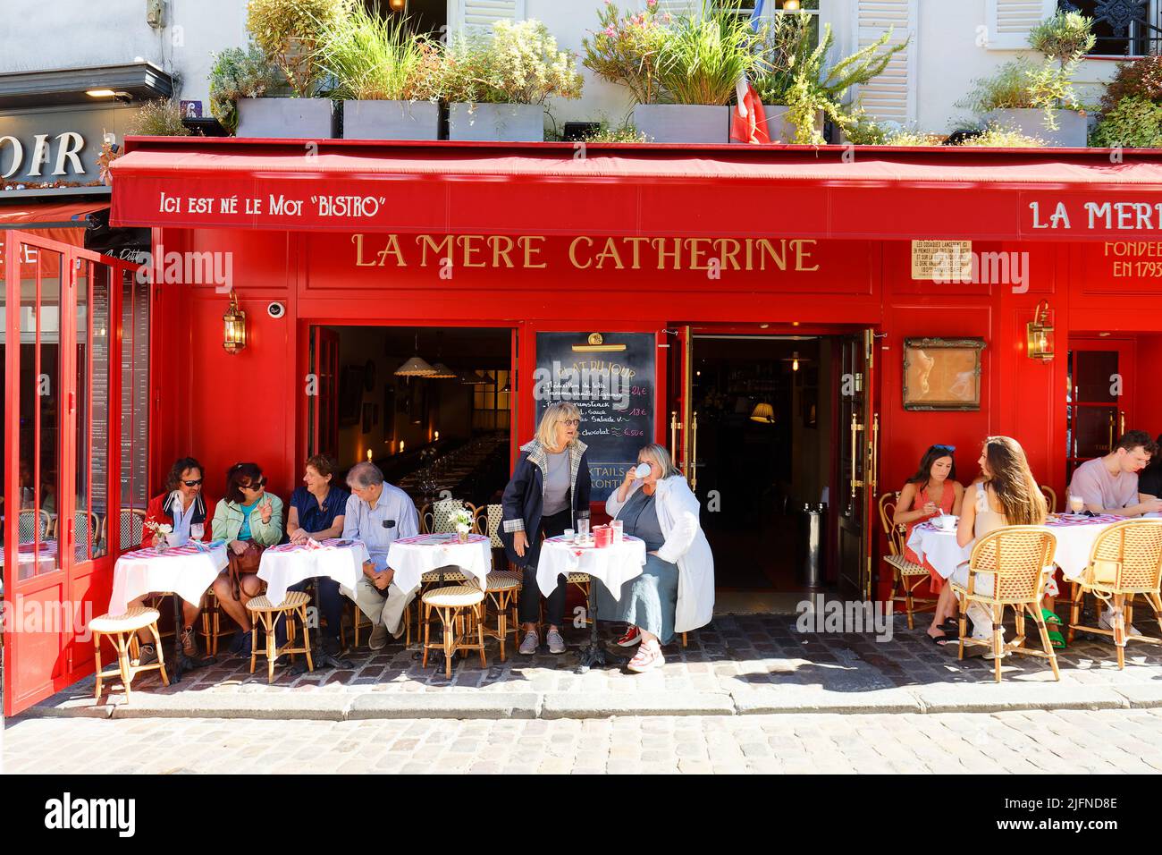 The traditional French restaurant La mere Catherine located in ...
