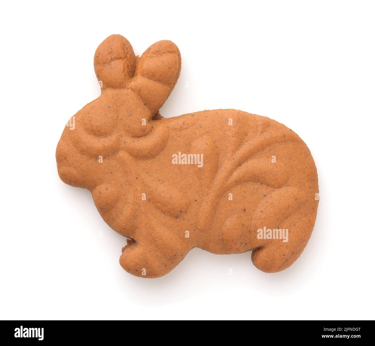 Top view of gingerbread easter bunny isolated on white Stock Photo - Alamy
