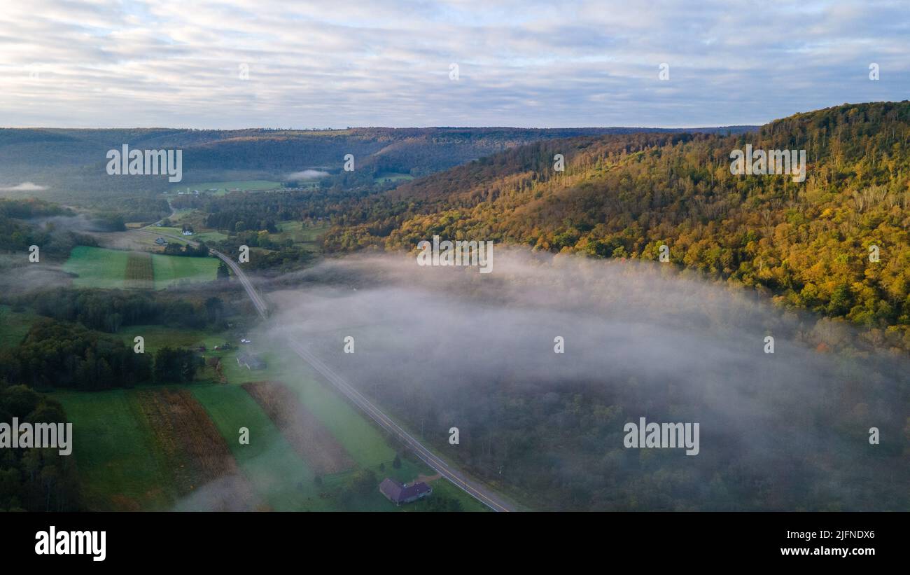 An aerial view of a cliffy seashore Stock Photo - Alamy