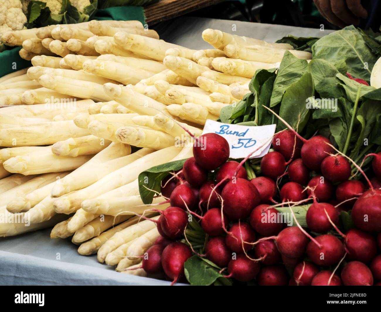 Fresh produce on sale at the Marktplatz in Basel, Switzerland Stock ...