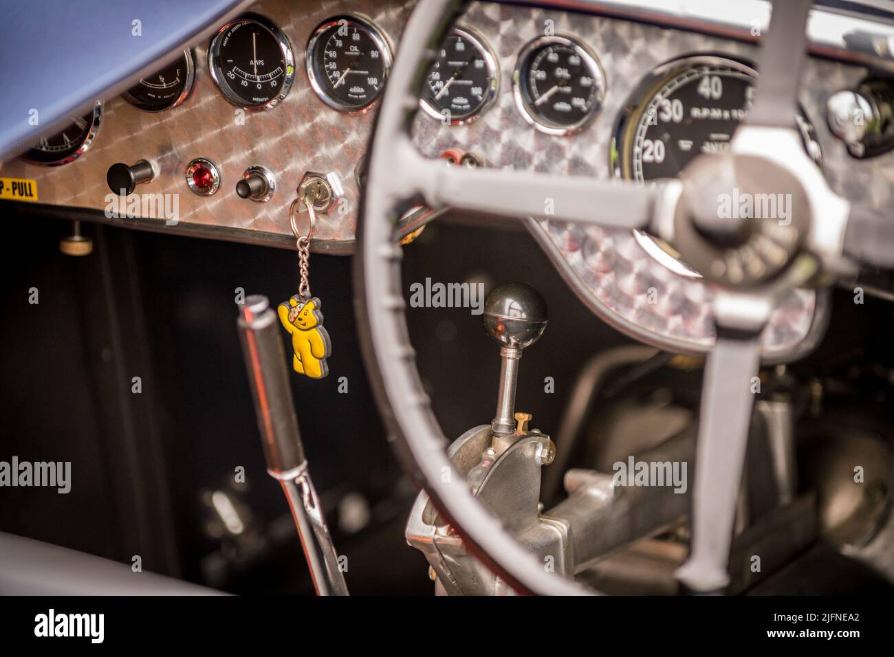 1930's Riley Racing MPH two seater sports car dashboard and steering ...