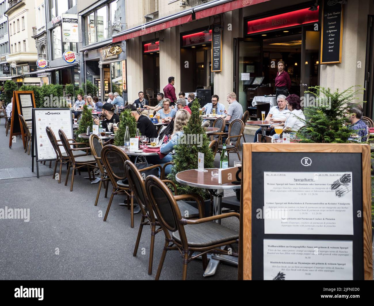 Out doors dining in Basel, Switzerland Stock Photo - Alamy