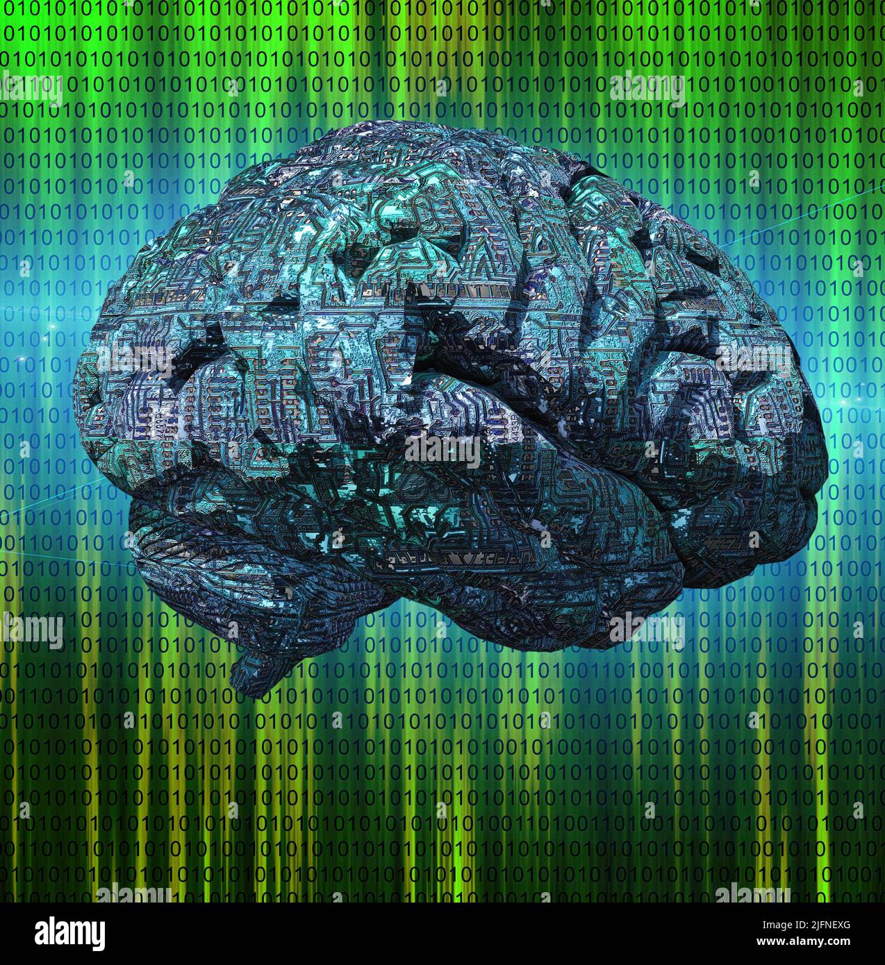 Electronic Brain Circuit. 3D rendering Stock Photo - Alamy