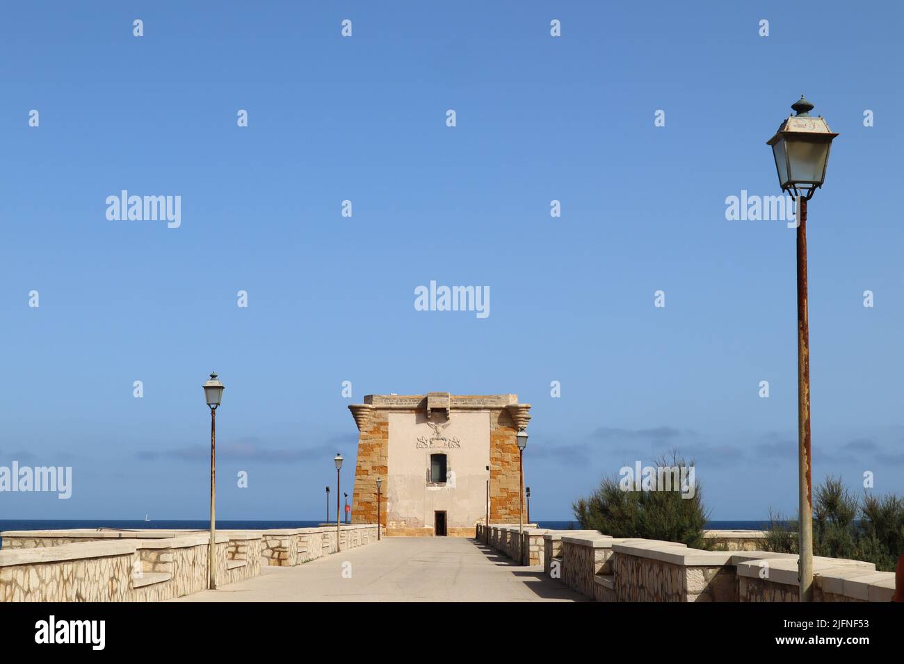 Trapani, Sicily (Italy): Ligny Tower (Torre di Ligny) coastal ...