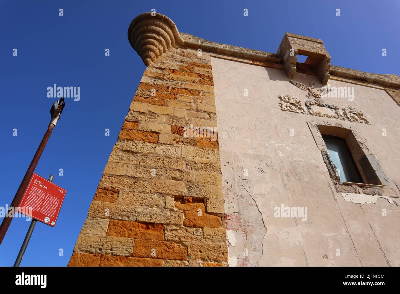 Trapani, Sicily (Italy): Ligny Tower (Torre di Ligny) coastal ...