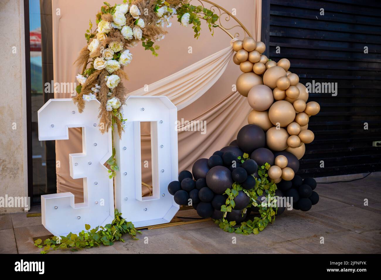 Happy birthday card template balloons hi-res stock photography and ...