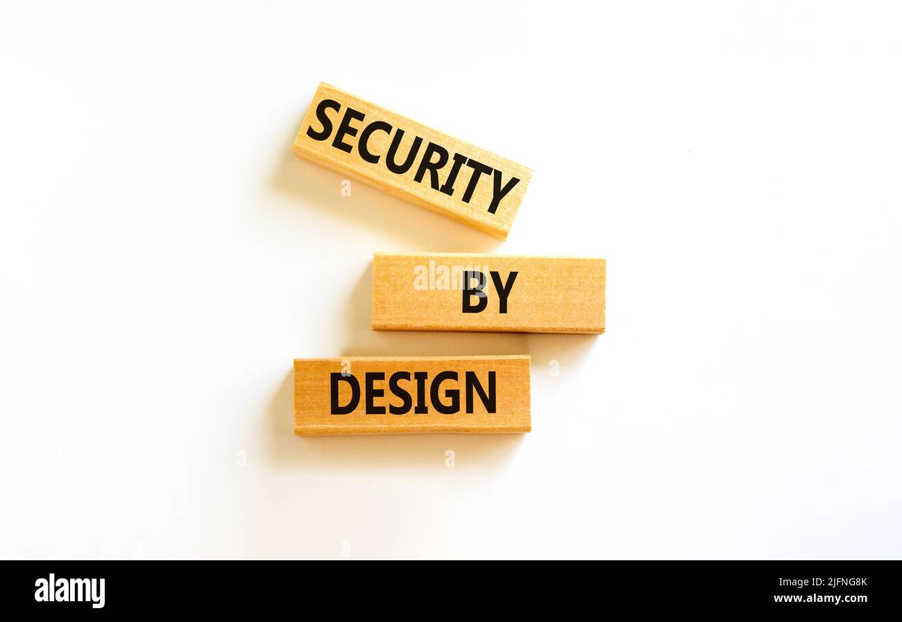 Security by design symbol. Concept words Security by design on wooden ...