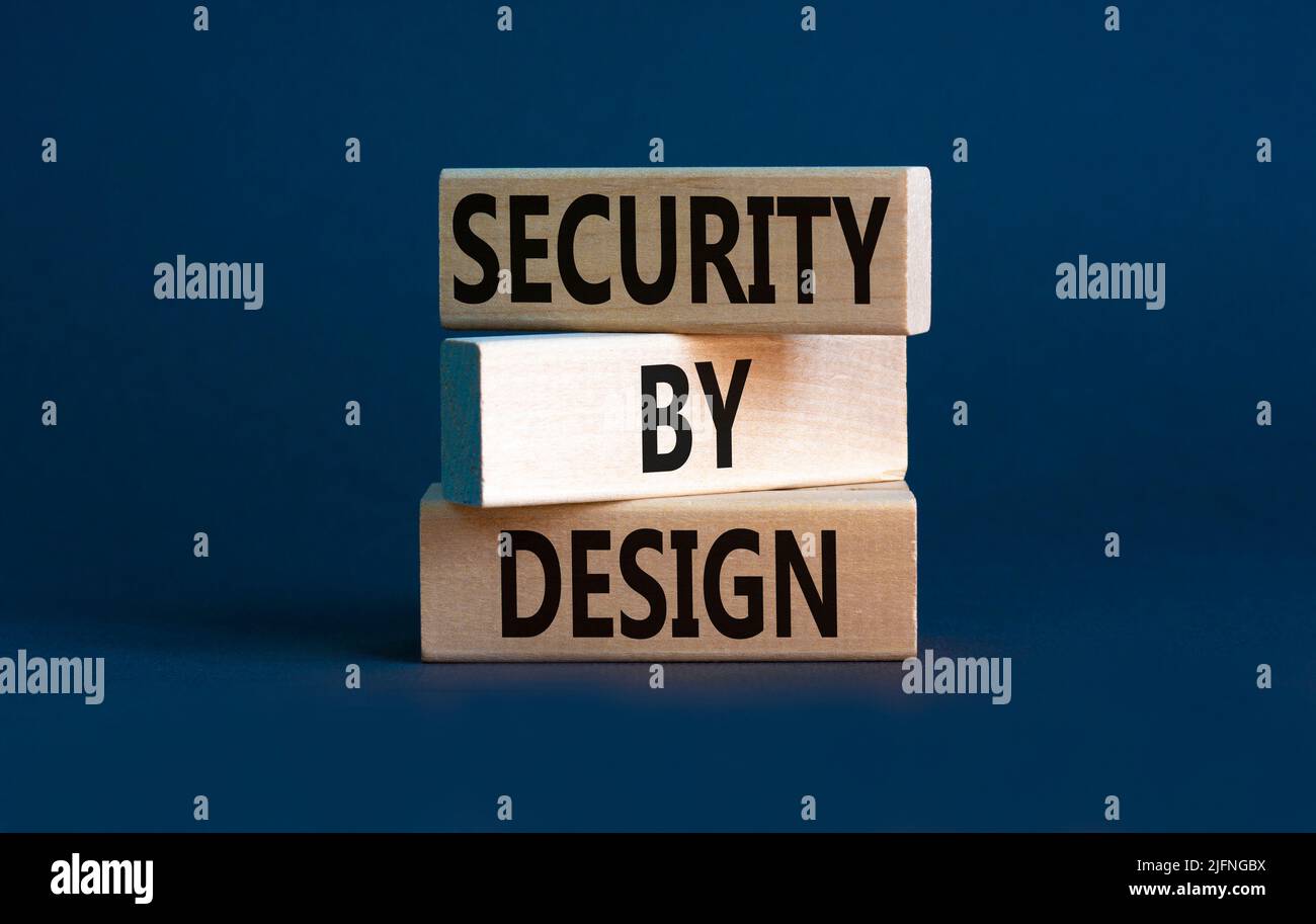 Security by design symbol. Concept words Security by design on wooden ...