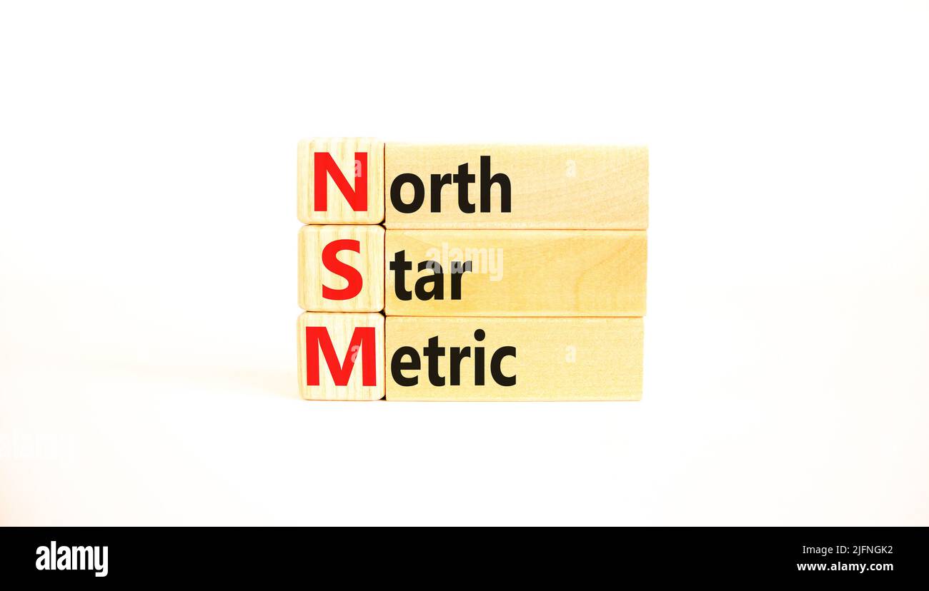 NSM north star metric symbol. Concept words NSM north star metric on ...