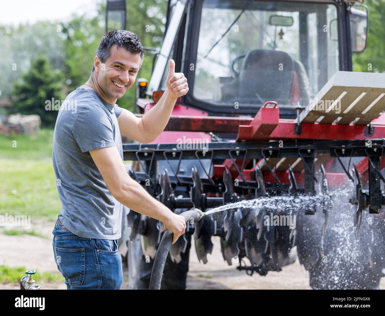 Washing machinery tractor hi-res stock photography and images - Alamy