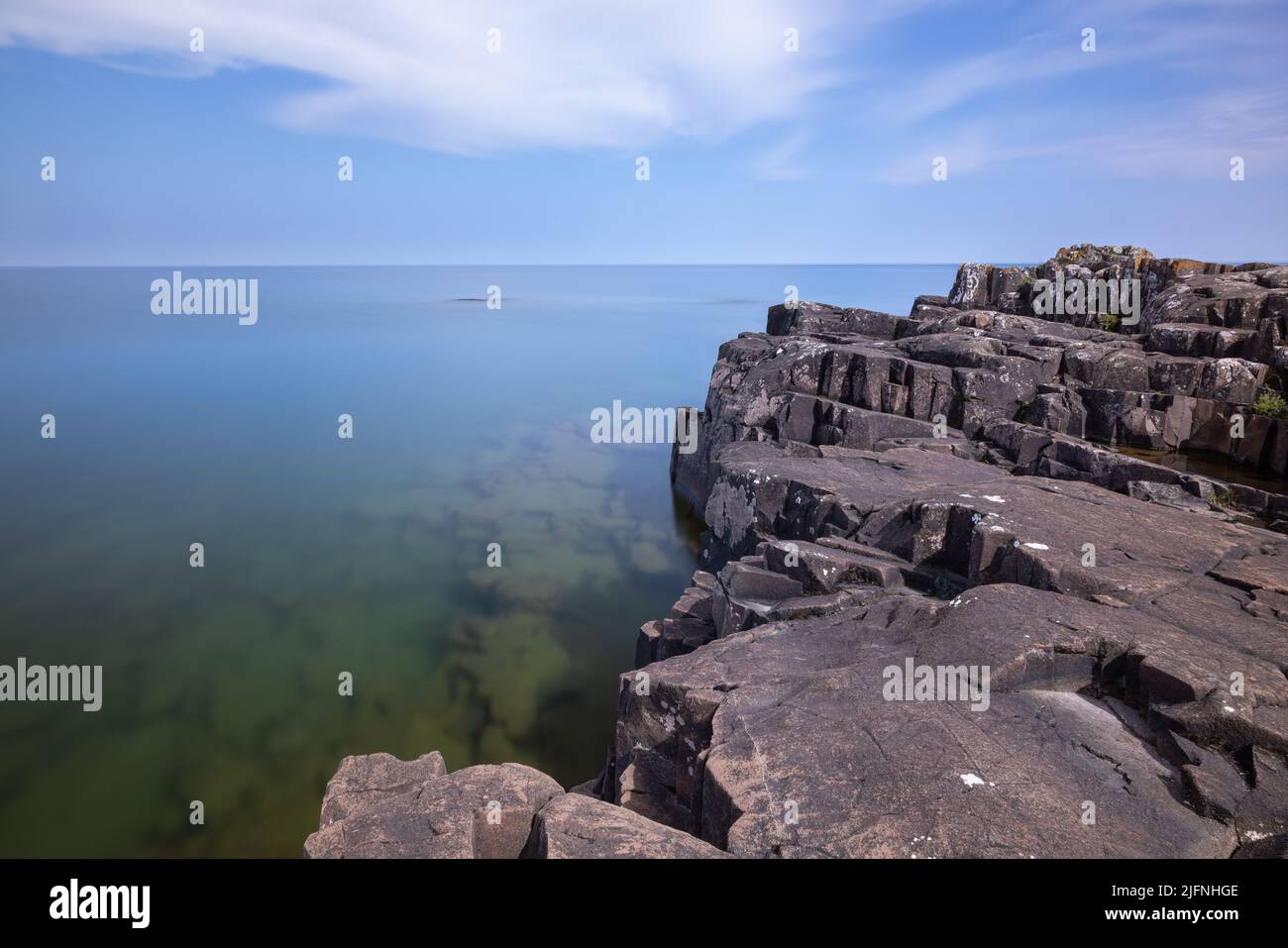 Lake Superior Rocky Shore Scenic Landscape Stock Photo - Alamy