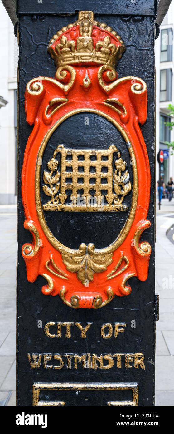 Sign for the City of Westminster, London, England, UK Stock Photo - Alamy