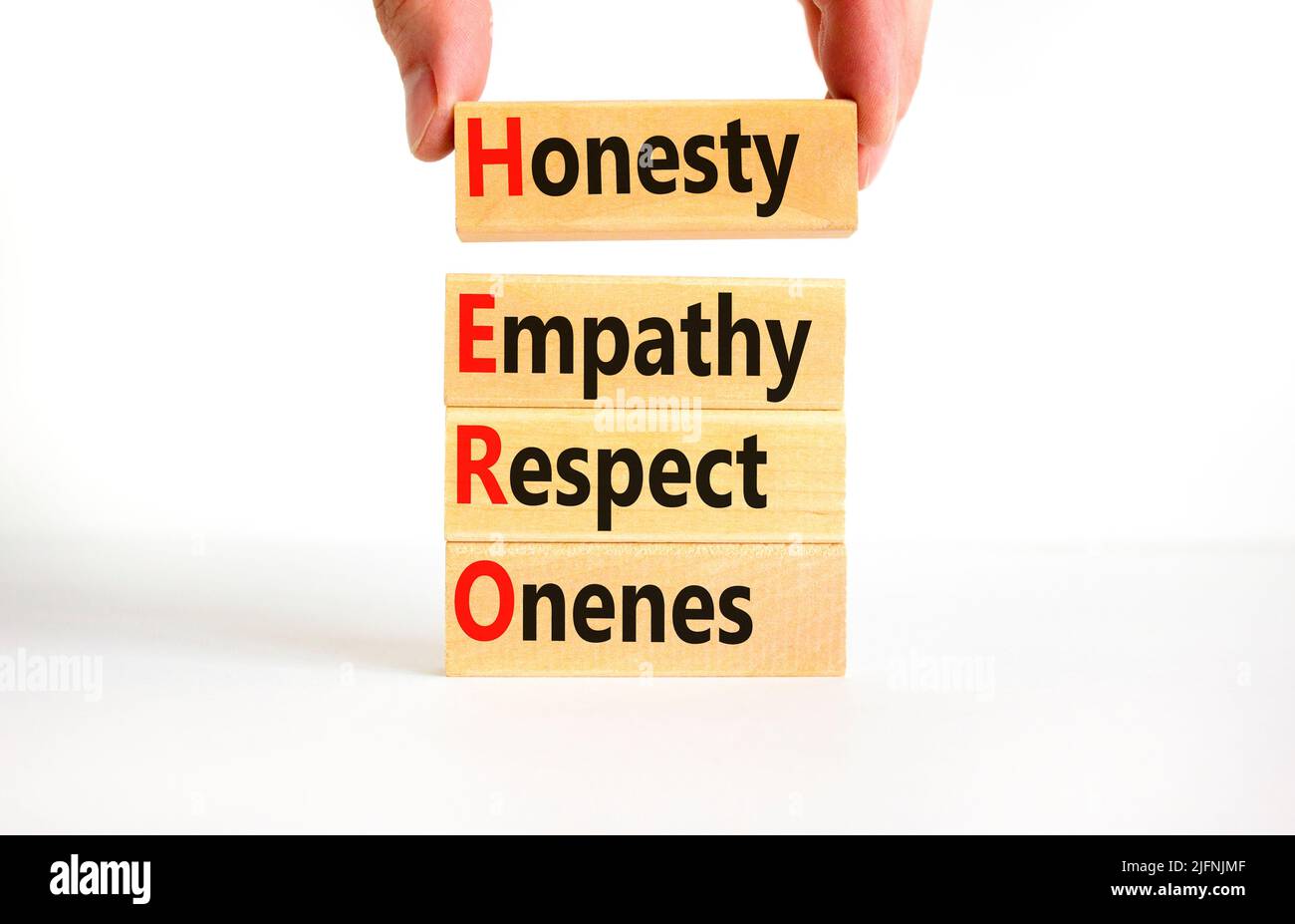 HERO honesty empathy respect oneness symbol. Concept words HERO honesty ...