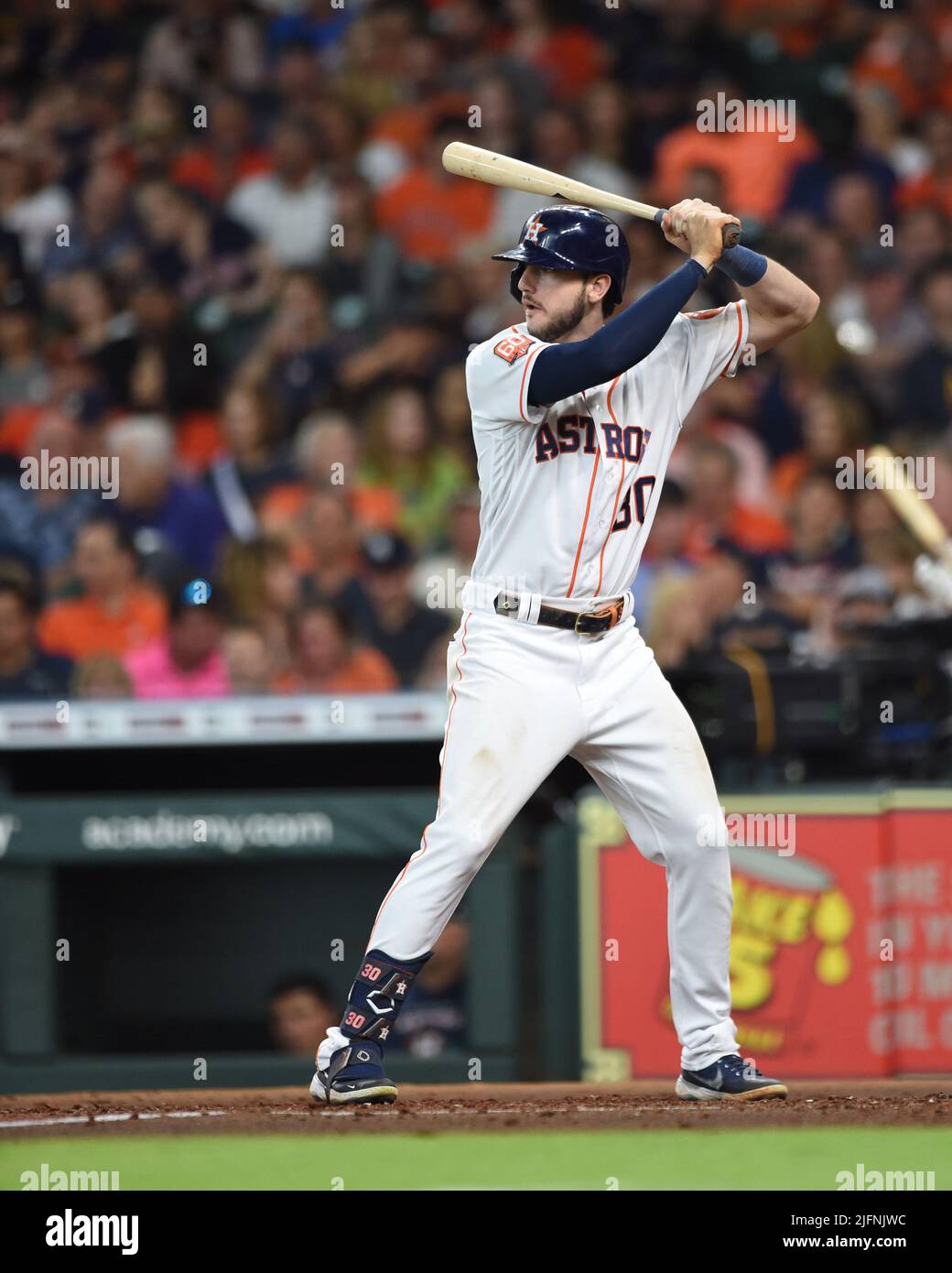 Houston Astros right fielder Kyle Tucker (30) bats during the third ...