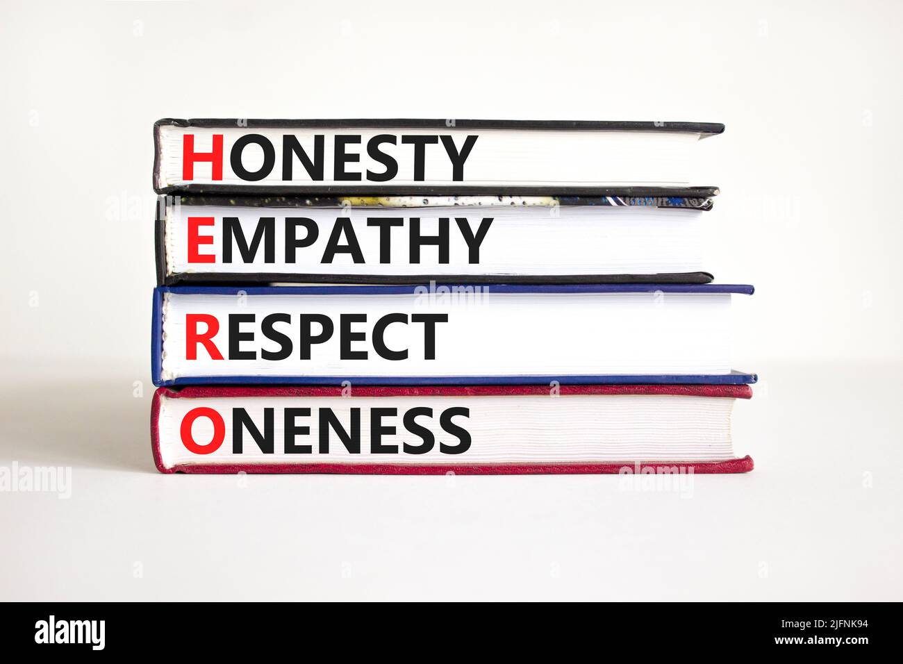 HERO honesty empathy respect oneness symbol. Concept words HERO honesty ...