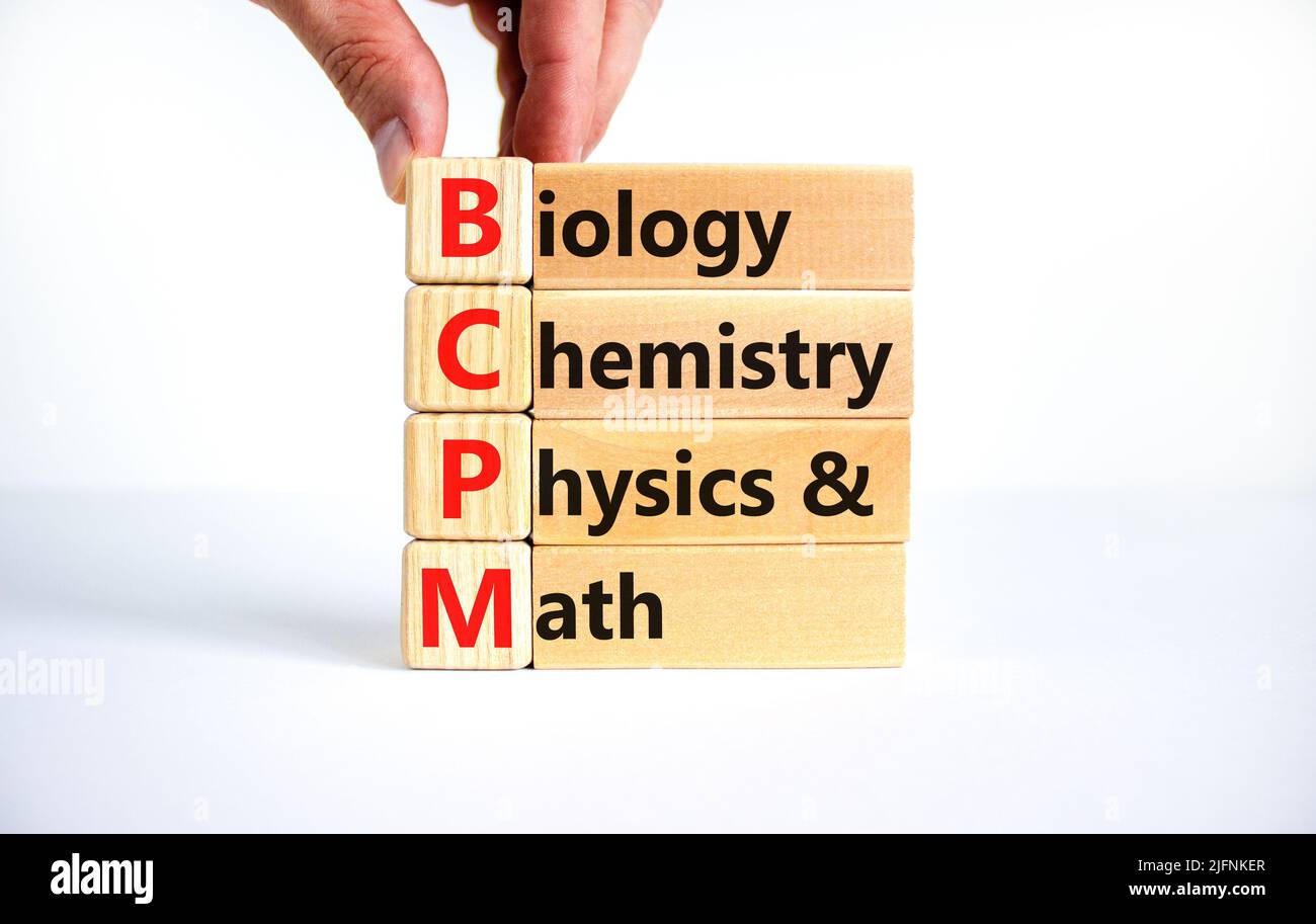BCPM biology chemistry physics math symbol. Concept words BCPM biology ...