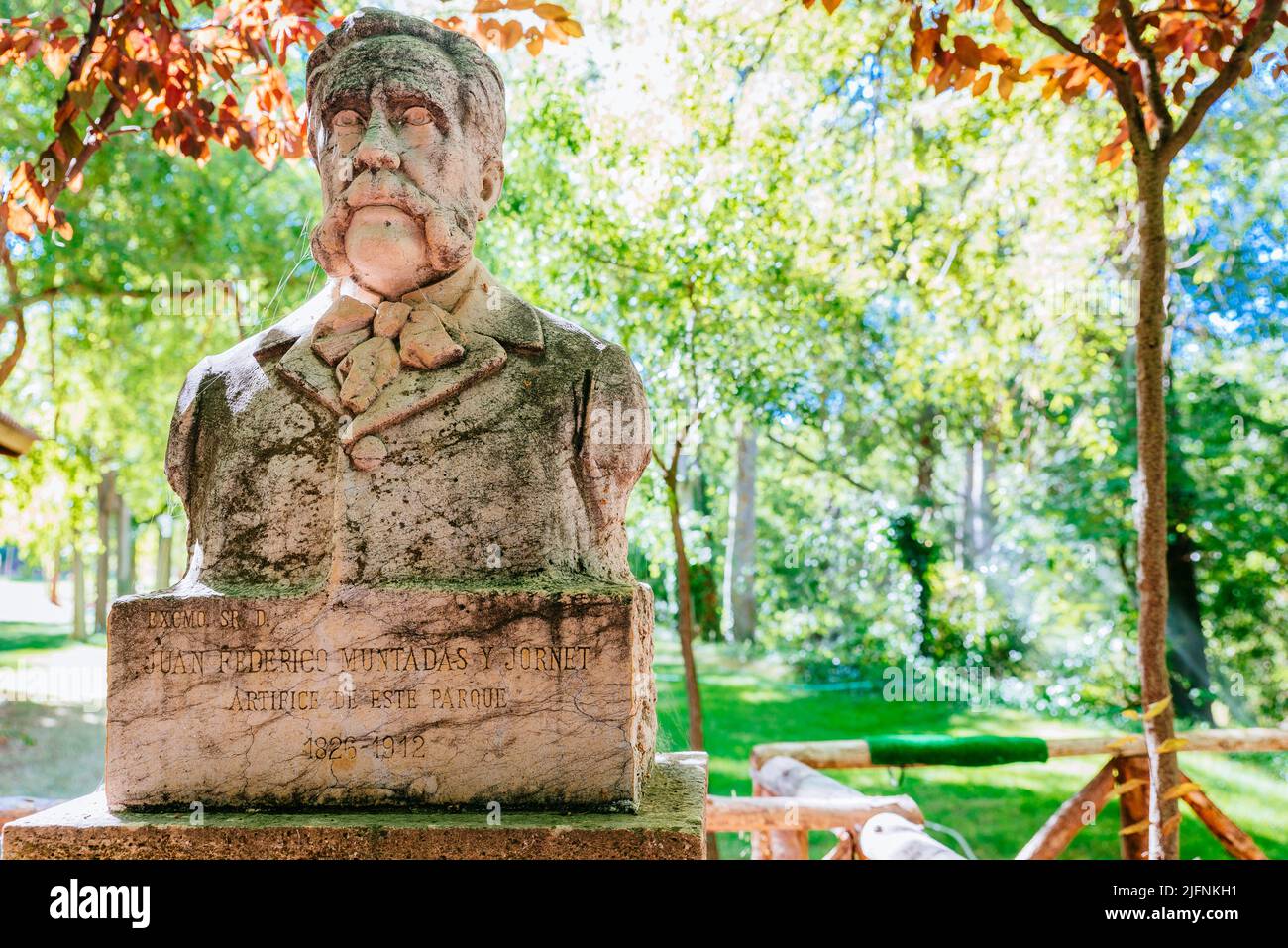 Stone bust dedicated to Juan Federico Muntadas Jornet was a Spanish ...