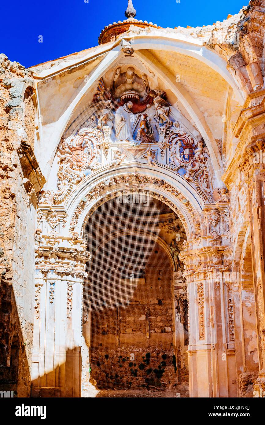 Ruins of the monastery's main church. Monasterio de Piedra, Stone ...