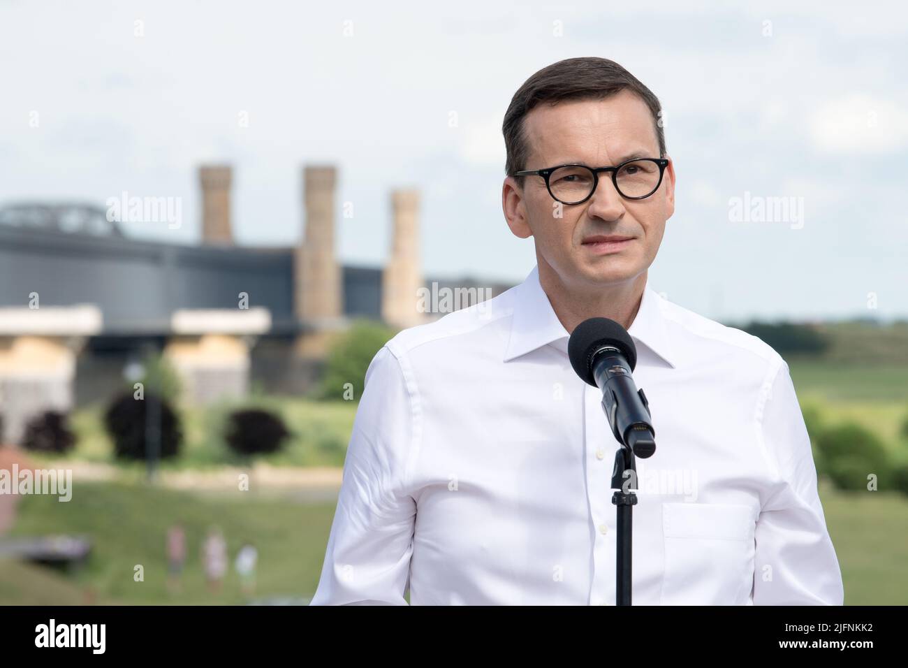 Mateusz Morawiecki, Prime Minister of the Republic of Poland in Tczew ...