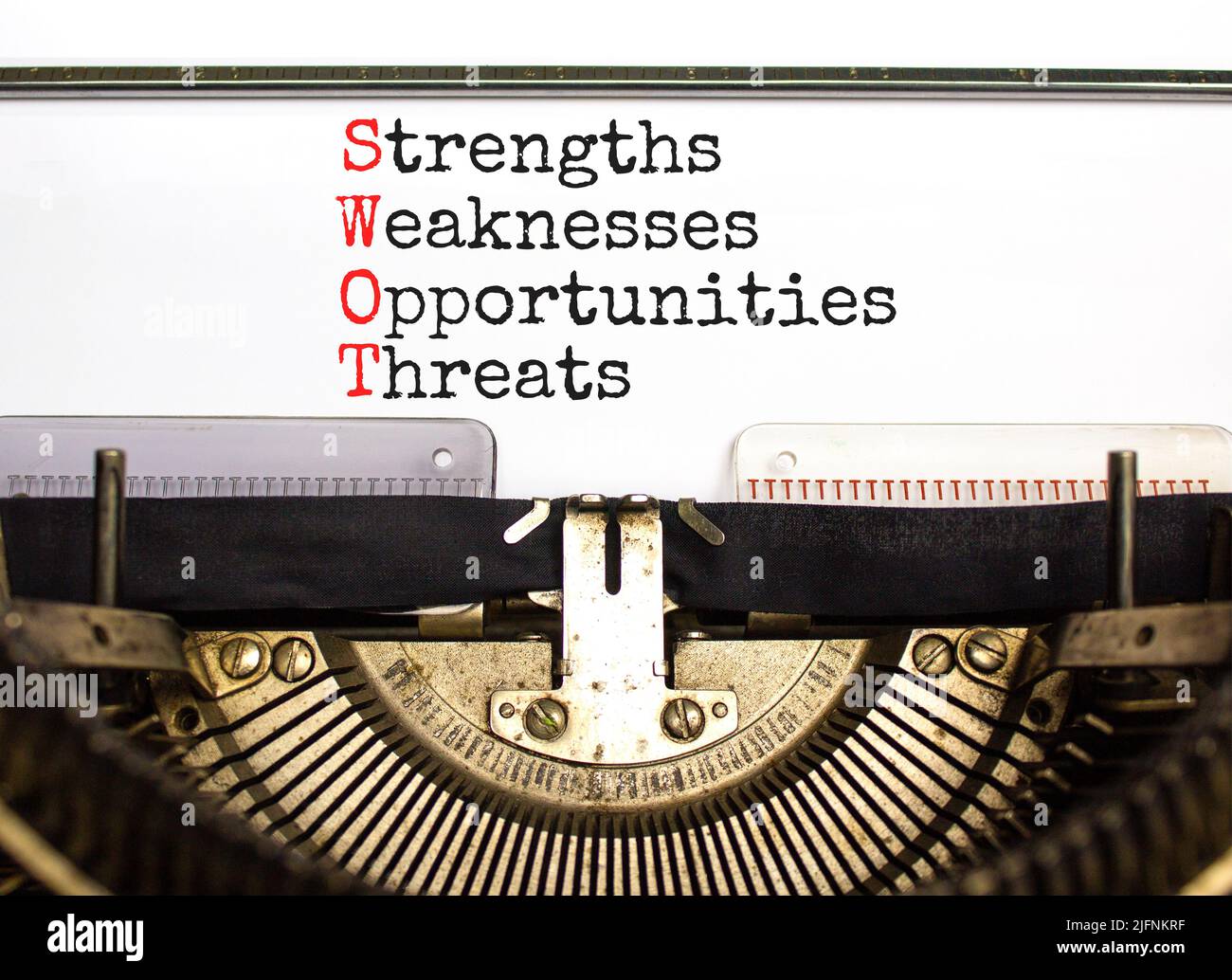 SWOT strengths weaknesses opportunities symbol. Concept words SWOT ...
