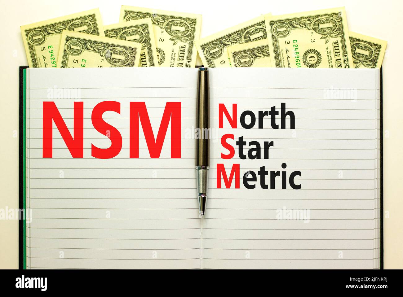 NSM north star metric symbol. Concept words NSM north star metric on ...