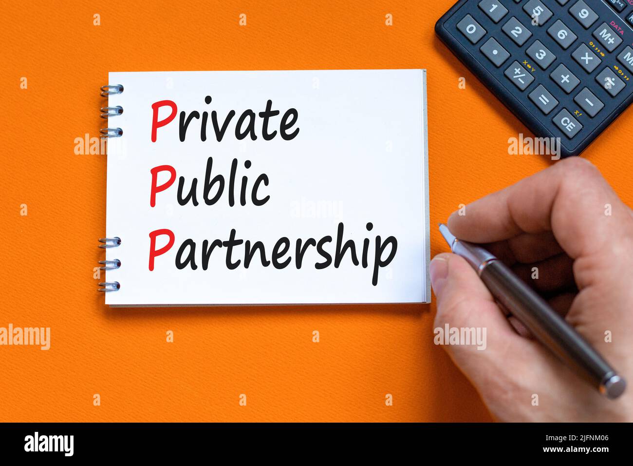 PPP private public partnership symbol. Concept words PPP private public ...