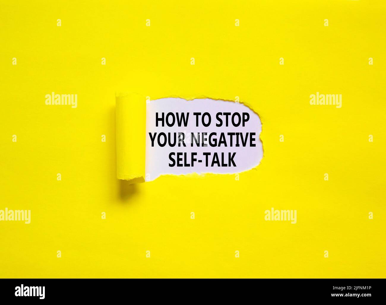 Stop negative self-talk symbol. Concept words How to stop your negative ...