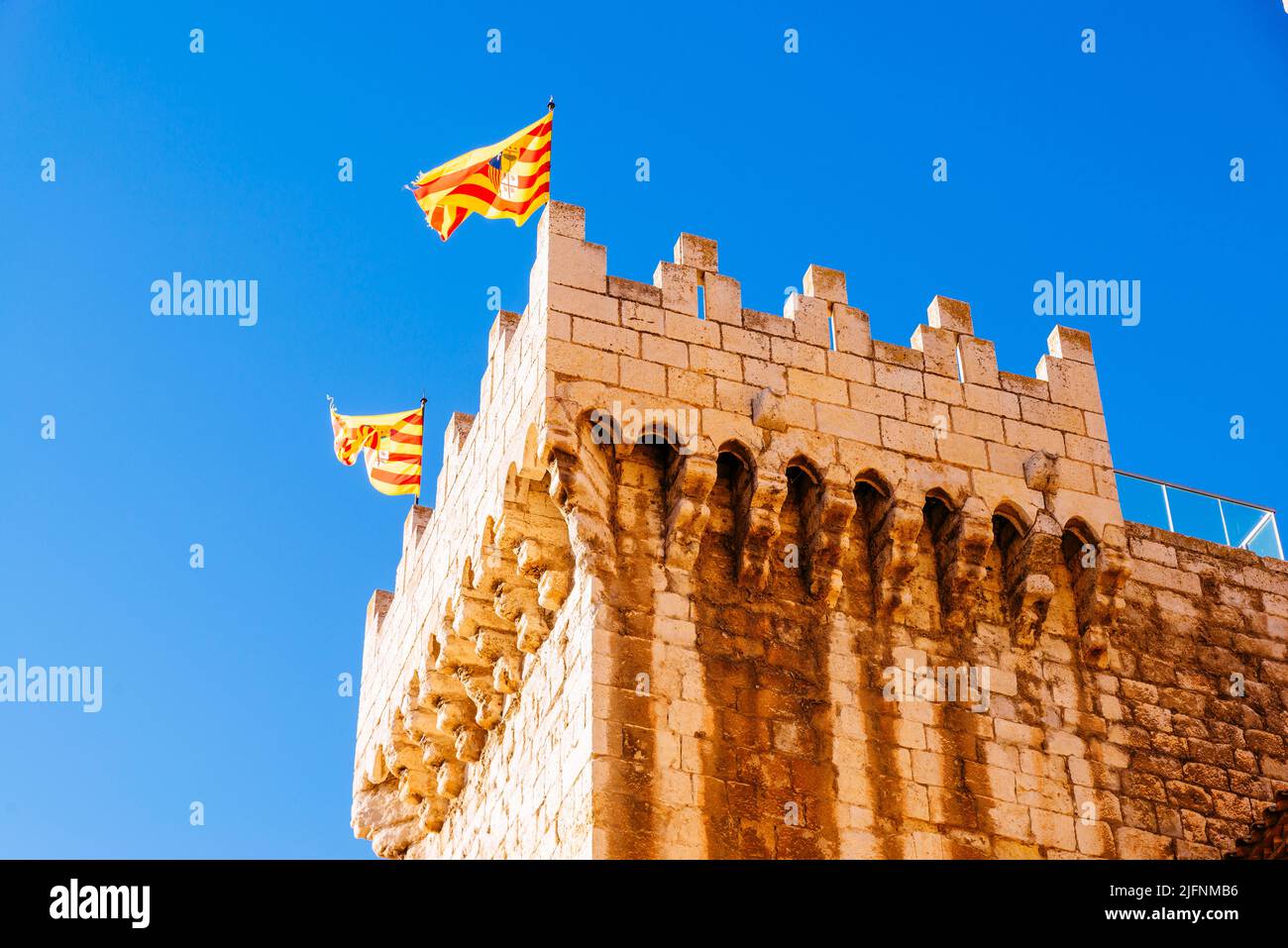 Detail. The Puerta Baja, Lower Gate, is one of the gates that gives ...