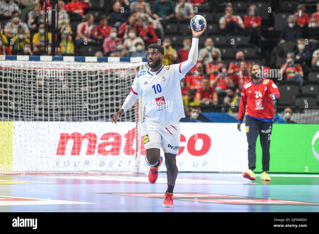 Dika Mem (France) against Sweden. EHF Euro 2022. Semifinal Stock Photo ...
