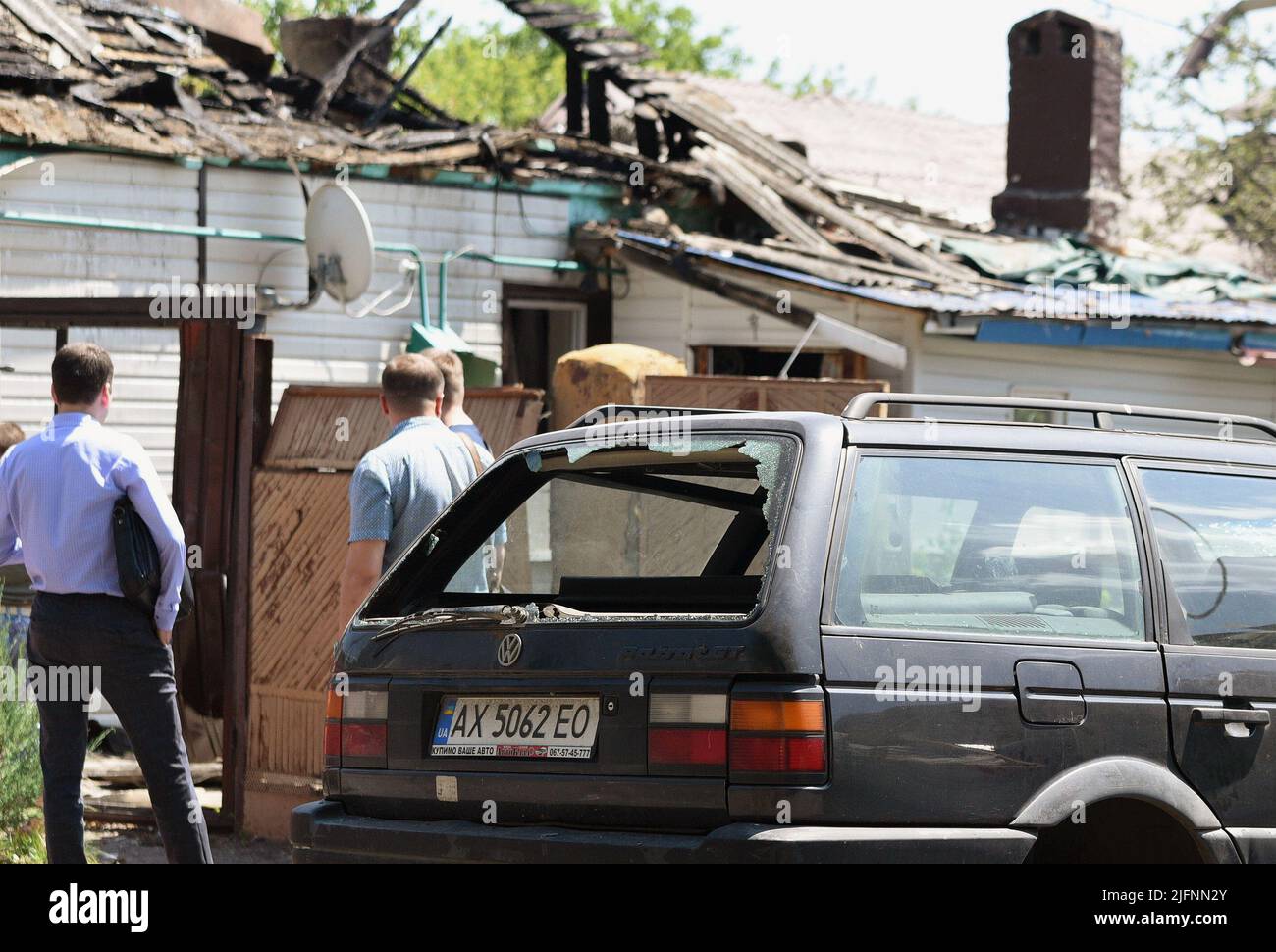 The situation in Belgorod. Partially destroyed residential apartment ...