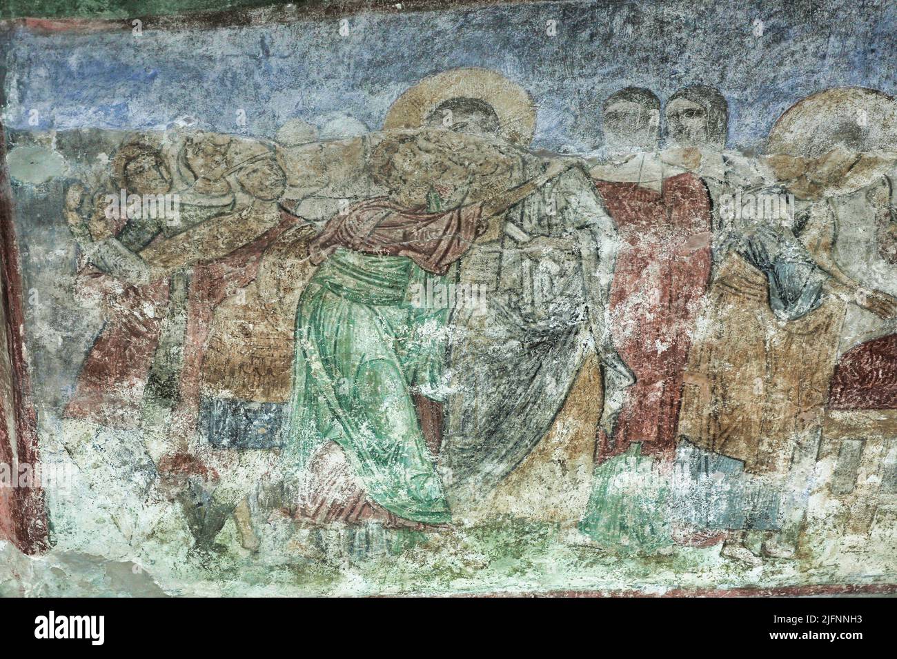 The Beautiful and rare frescoes in the Mirozhsky Monastery in Pskov the ...