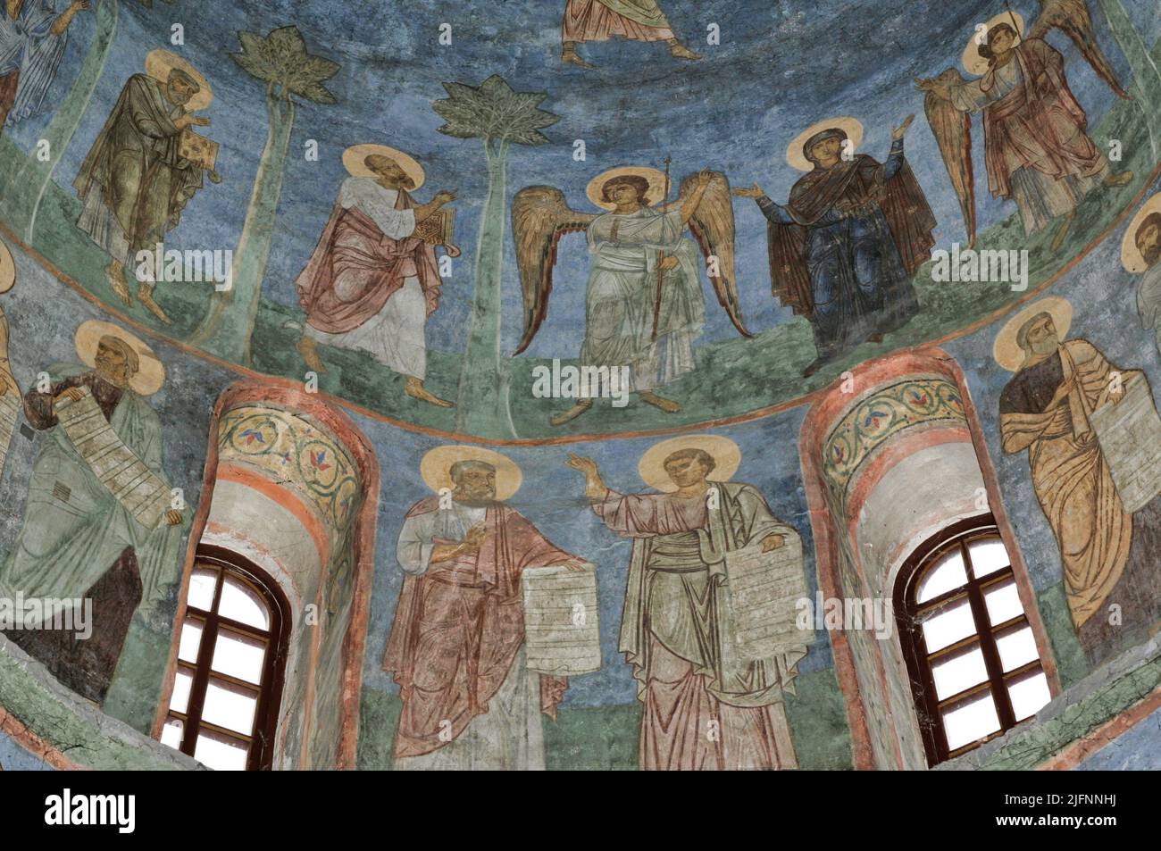 The Beautiful and rare frescoes in the Mirozhsky Monastery in Pskov the ...