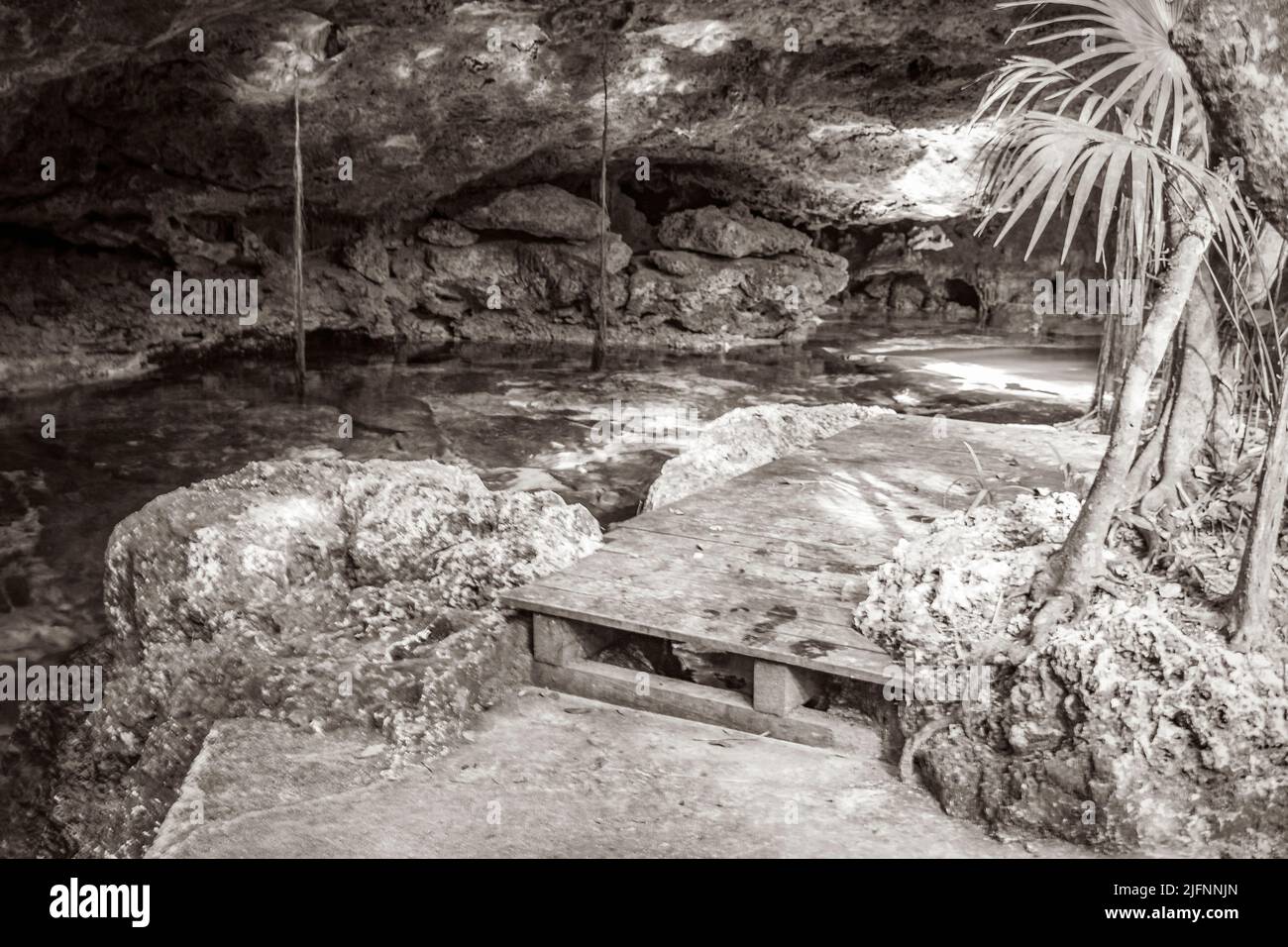 Old black and white picture of amazing blue turquoise water and ...