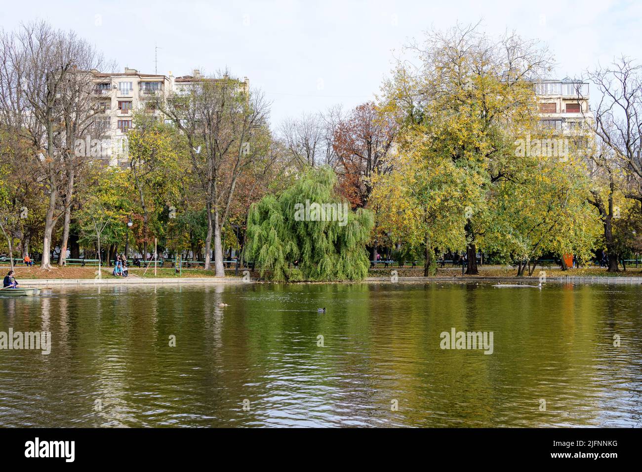 Bucharest, Romania, 6 November 2021: Vivid green landscape with old ...
