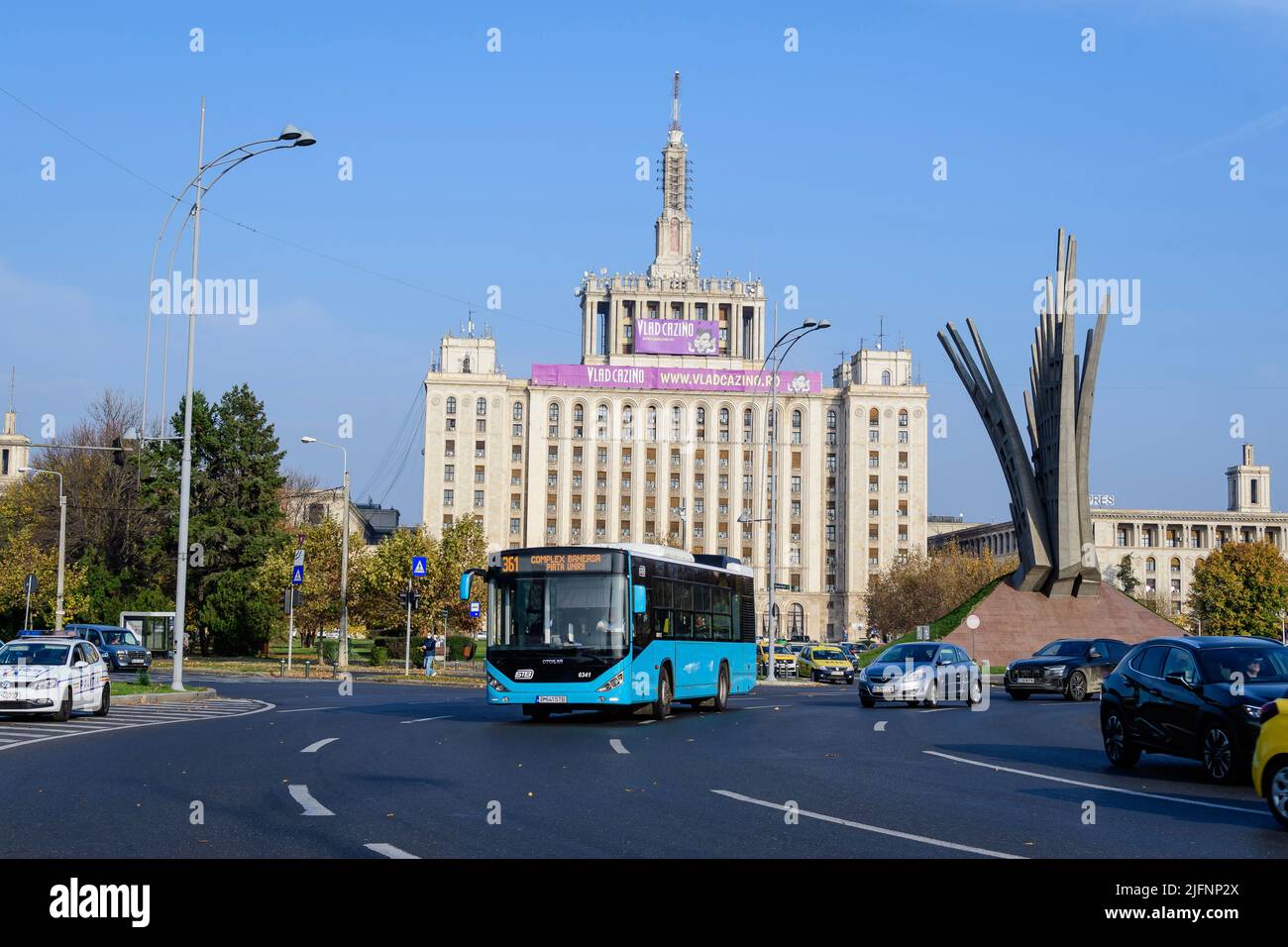 Bucharest, Romania - 6 November 2021: The main building of the House of ...