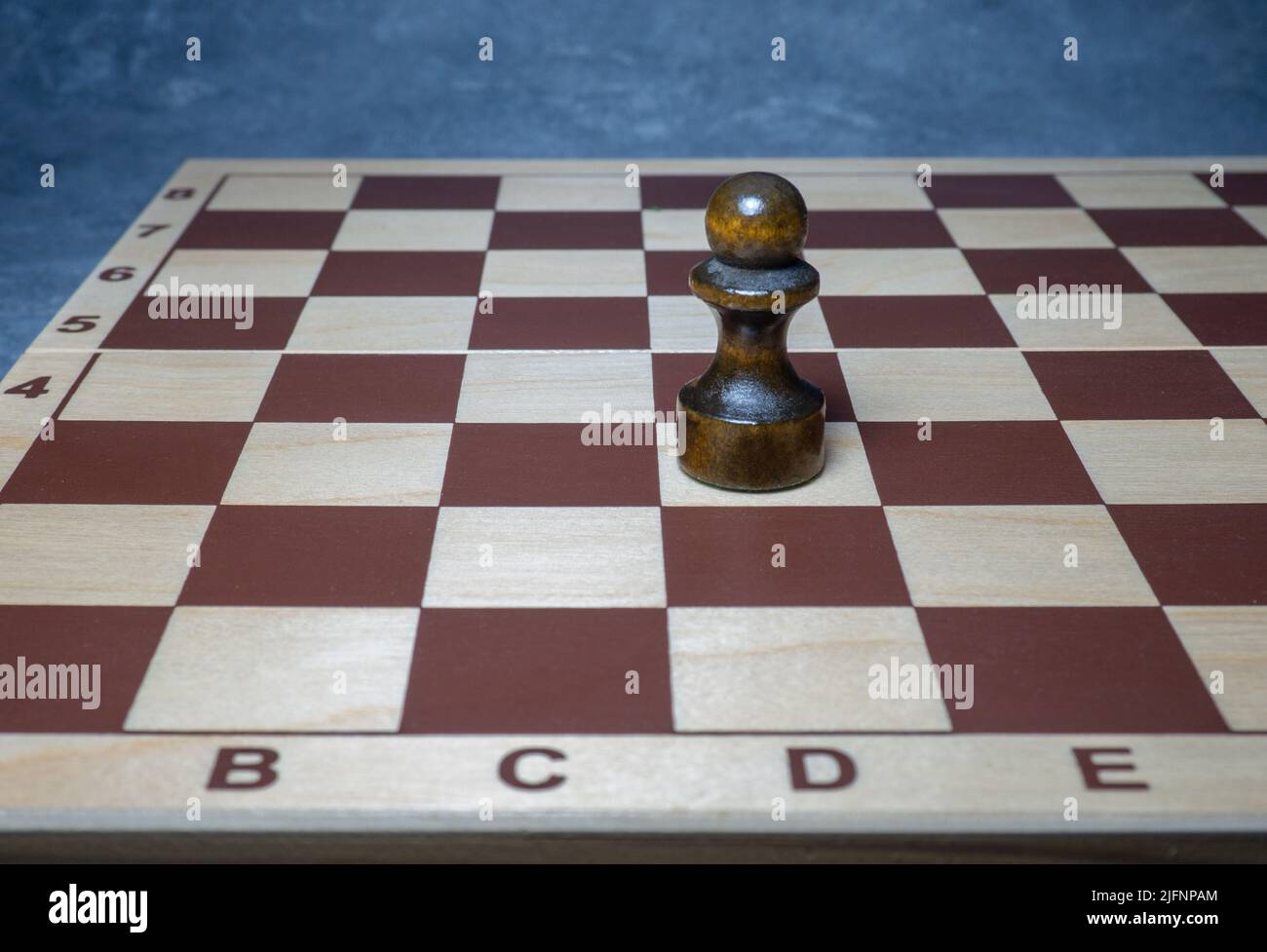 Chess board with figures. Wooden chess. Board games. Location of ...