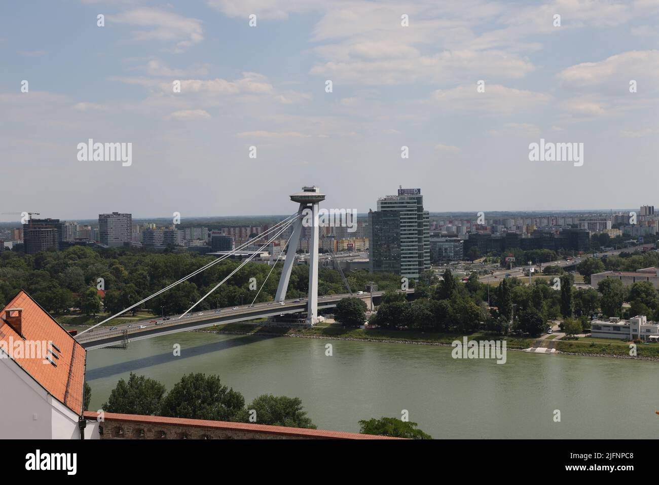 View on the Bridge of the Slovak National Uprising, Most Slovenského ...