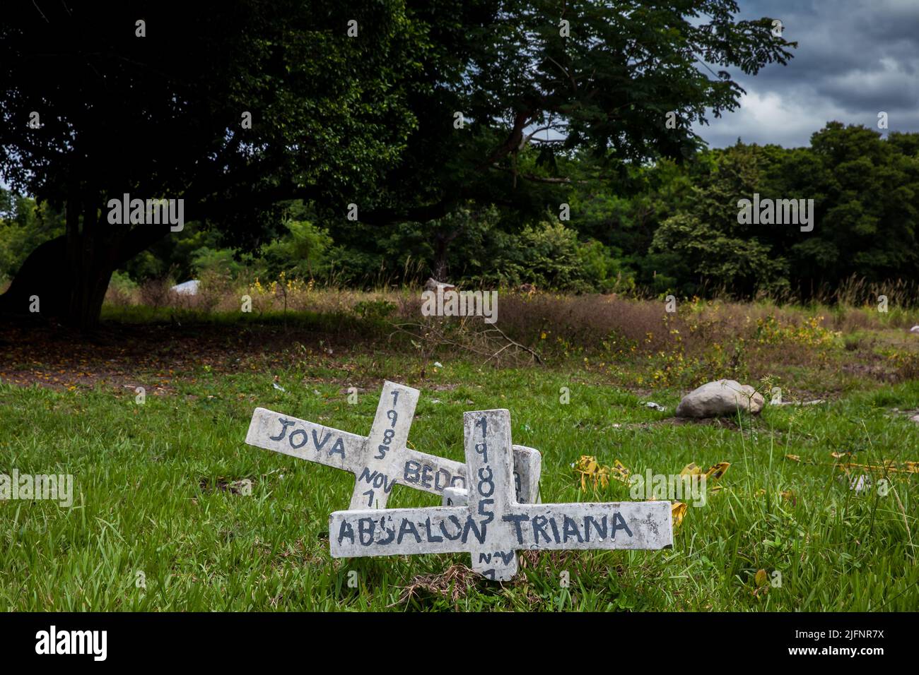 ARMERO, COLOMBIA - MAY, 2022: Symbolic tombs built in memory of ...