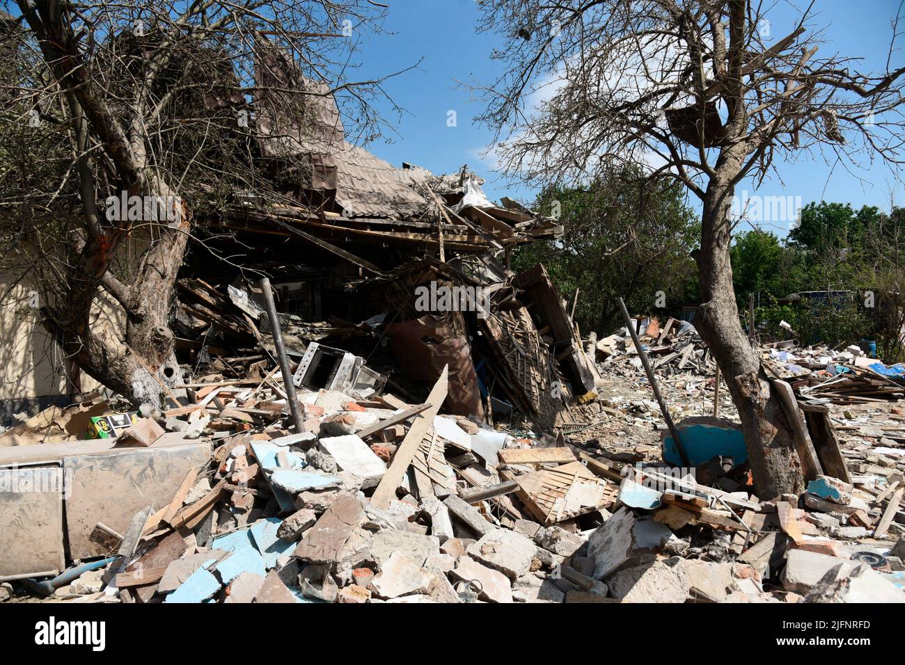 The situation in Belgorod. Partially destroyed residential apartment ...