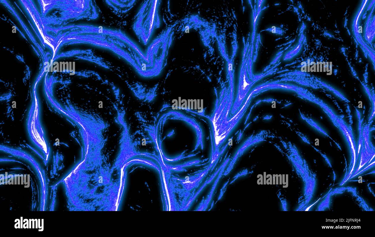 Background of moving fluid flow. Design. Dynamic flow of dark neon ...
