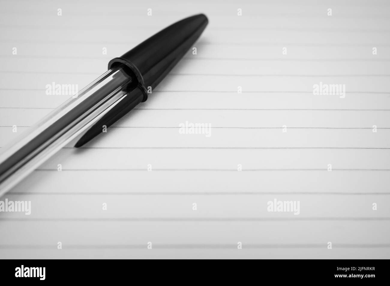 Writing paper close up Black and White Stock Photos & Images - Alamy