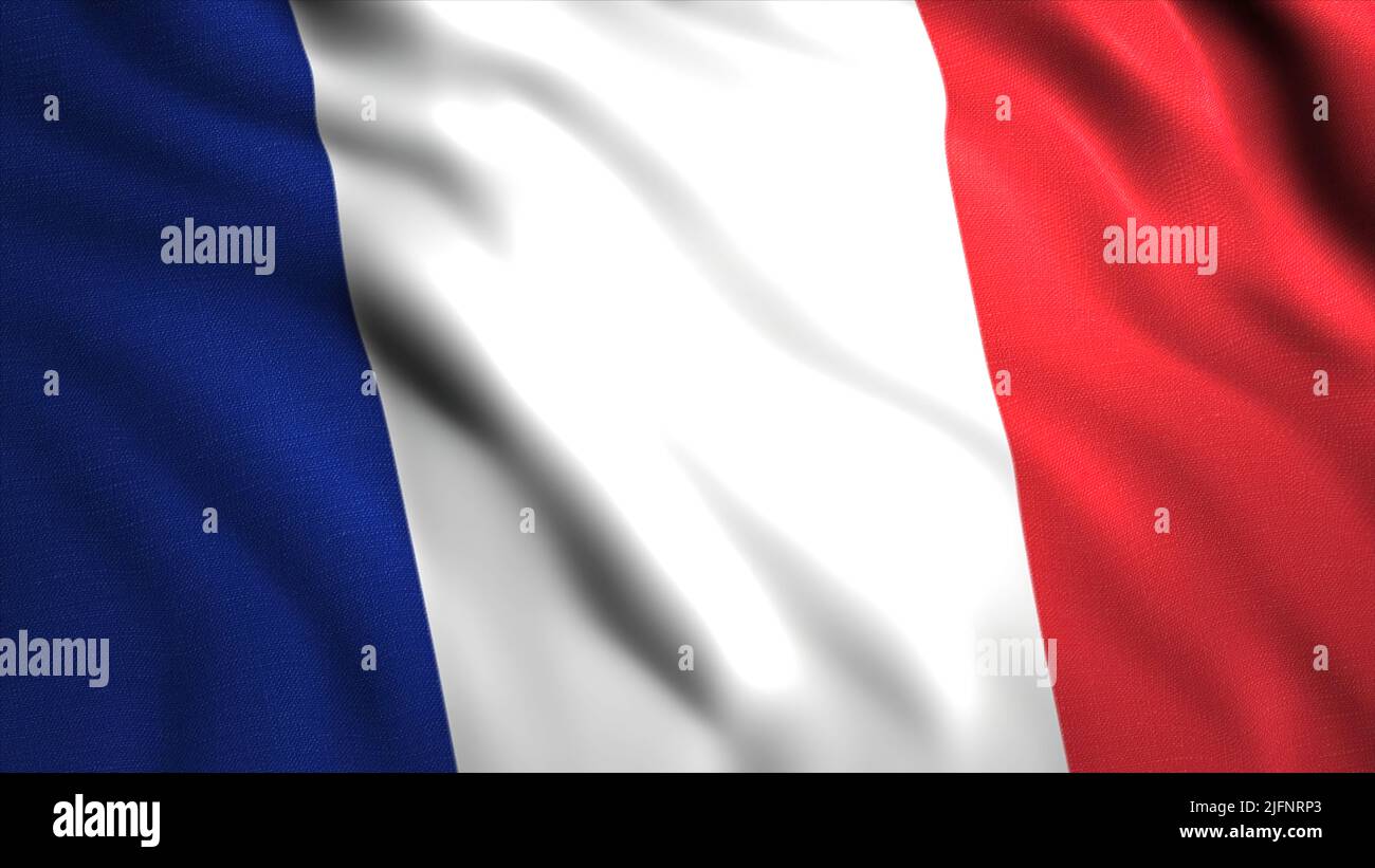 French Flag Waving Animation