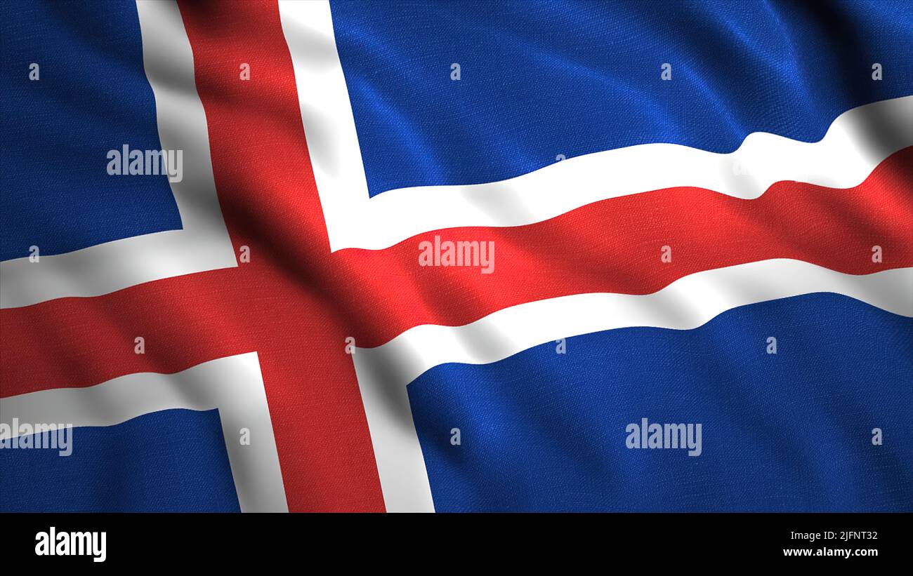 Background of beautiful waving flag of country. Motion. 3D animation ...